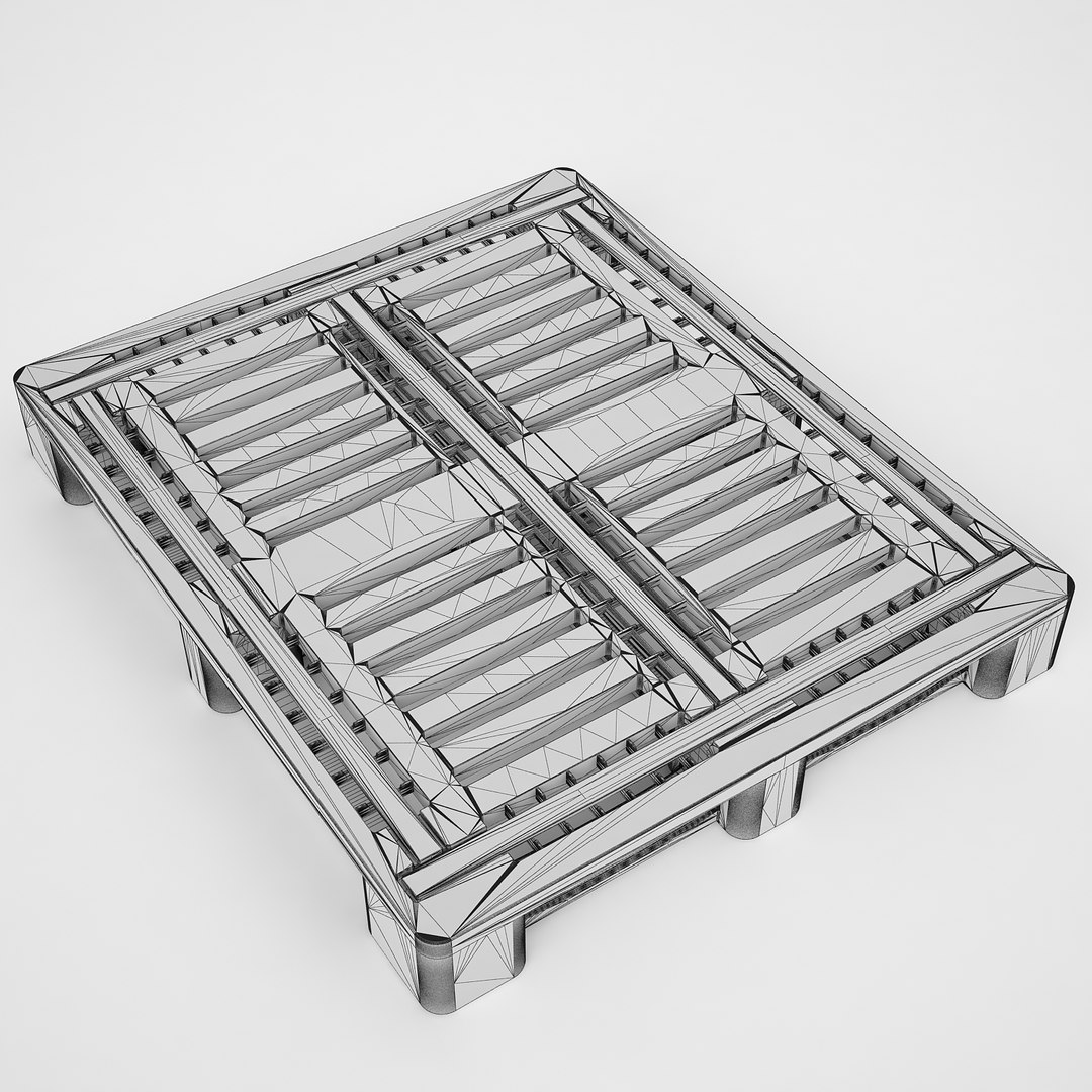 3d model plastic pallet