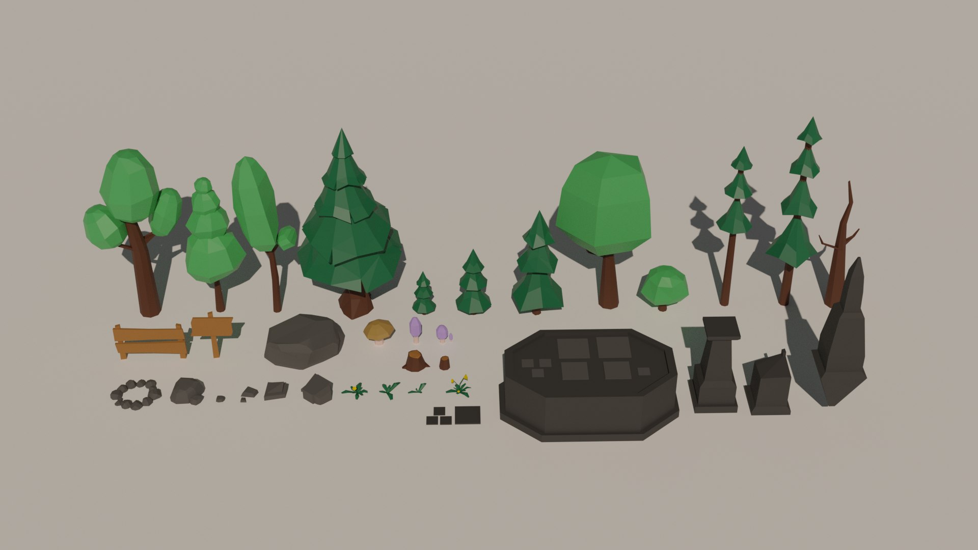 Trees Pack 3D Model - TurboSquid 1557810