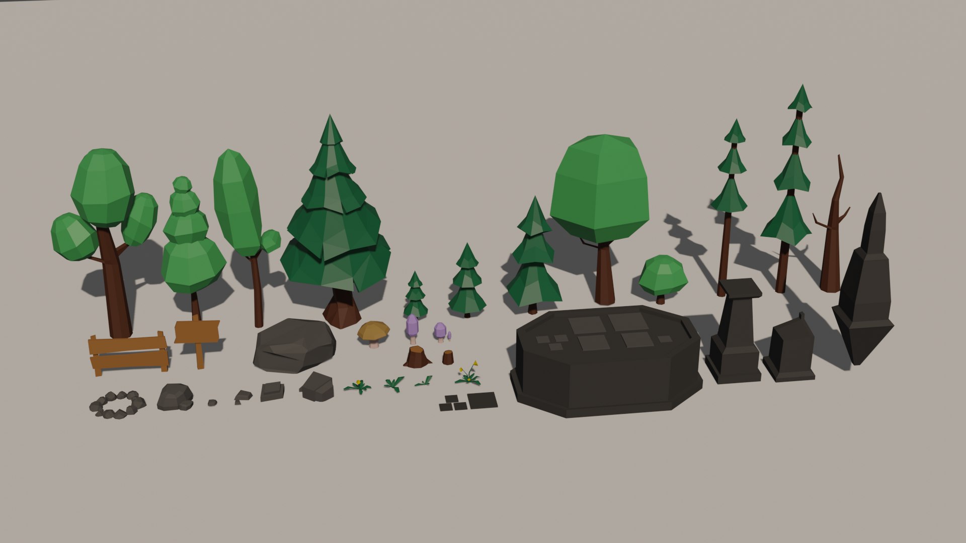 Trees Pack 3D Model - TurboSquid 1557810