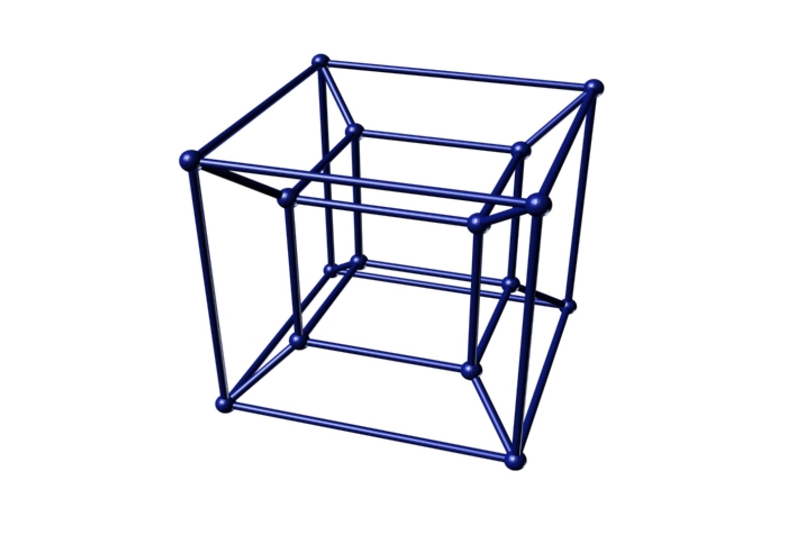 3d Model Of Hypercube Tesseract