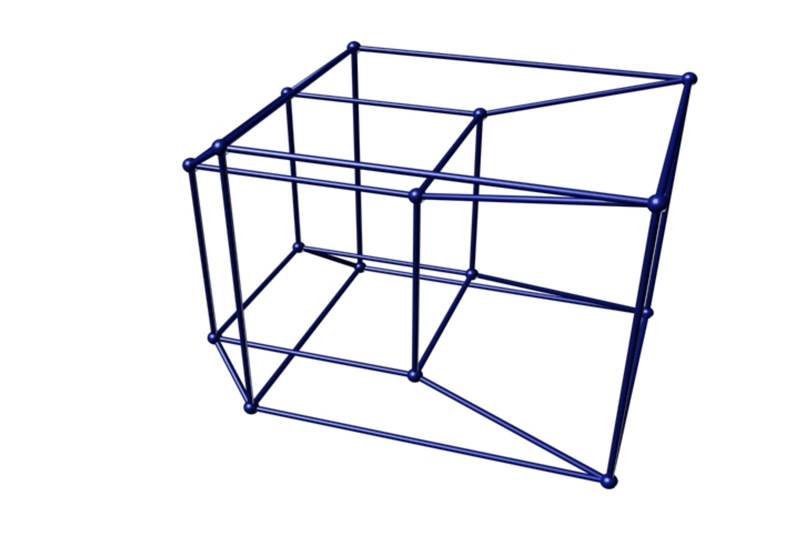 3d Model Of Hypercube Tesseract