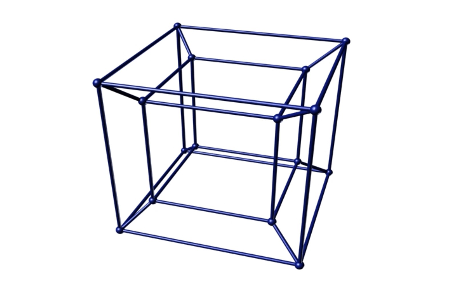 3d Model Of Hypercube Tesseract