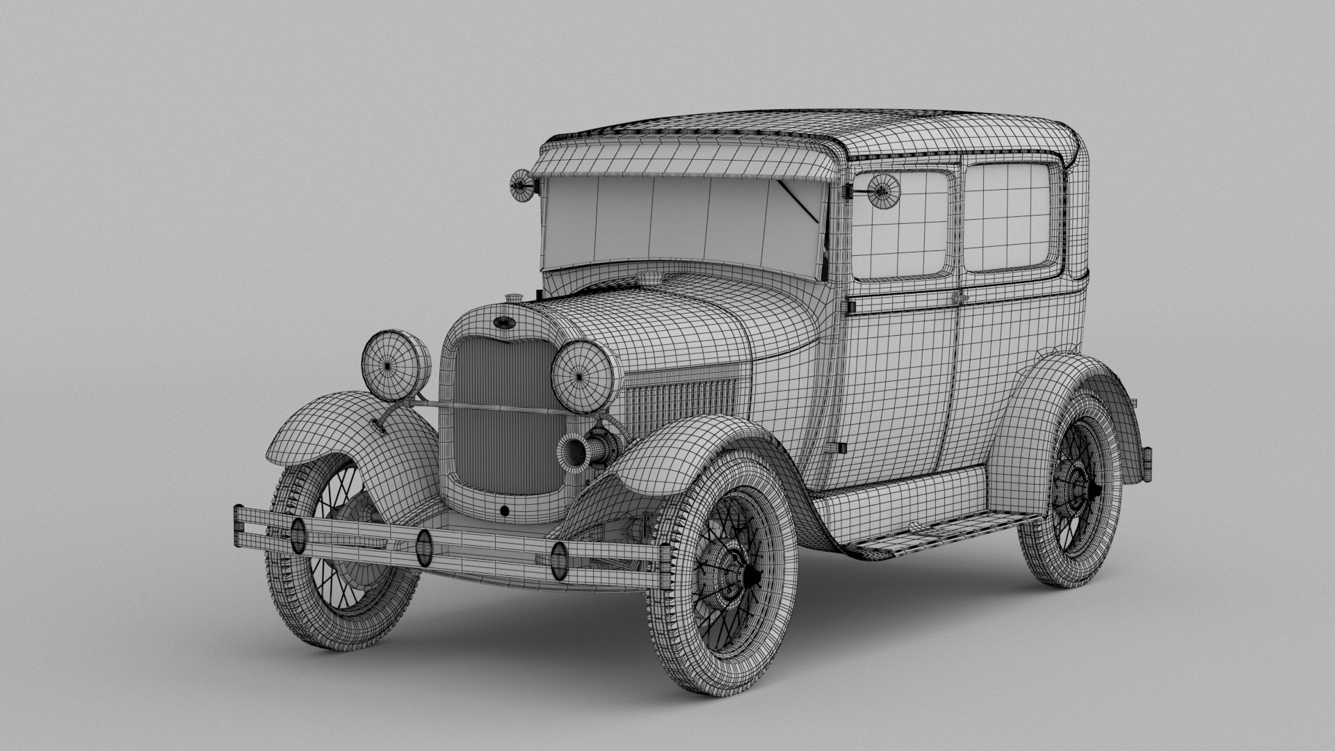 3D Model 1929 Ford Model A Tudor Sedan - TurboSquid 2074316