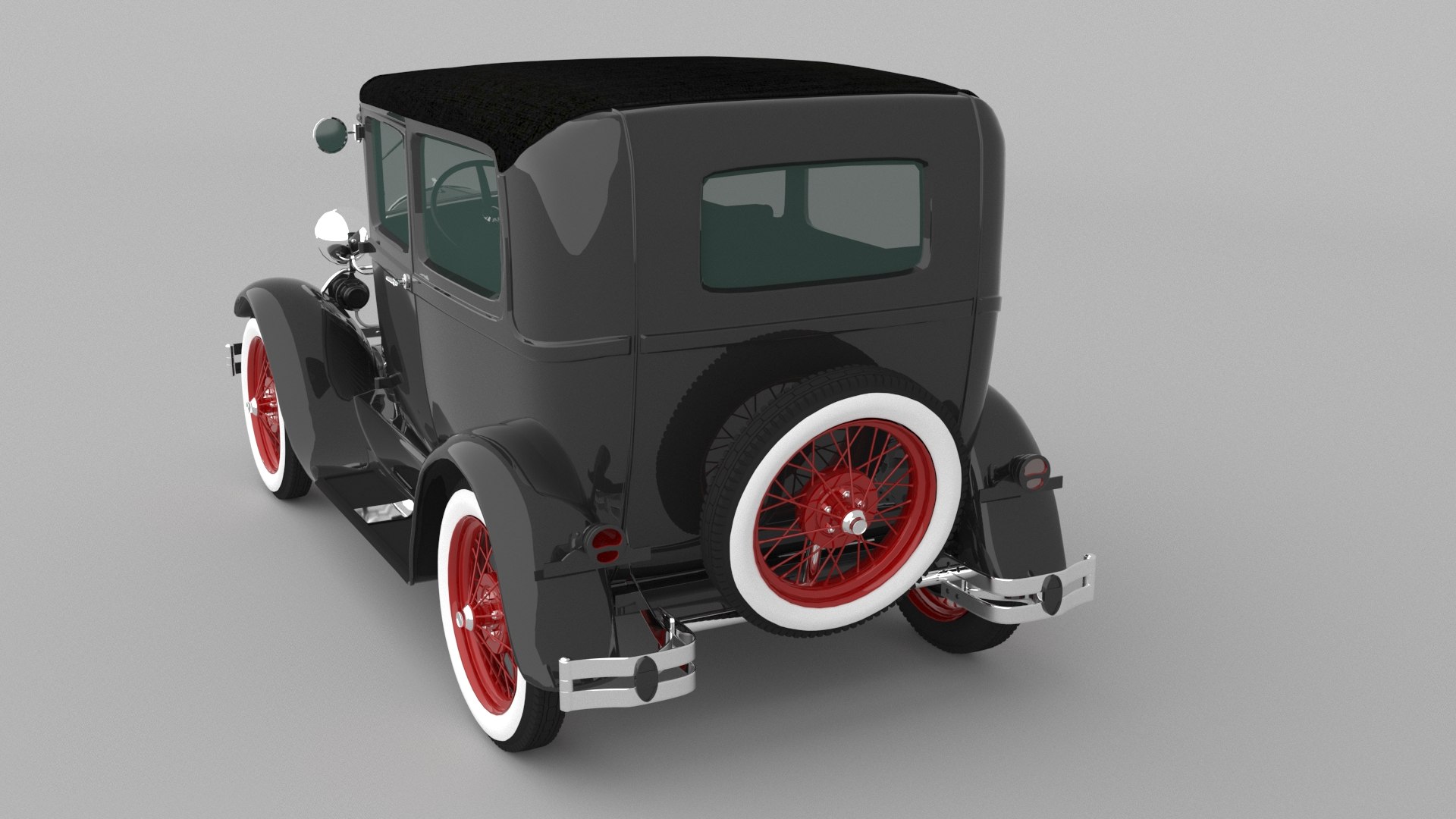 3D Model 1929 Ford Model A Tudor Sedan - TurboSquid 2074316