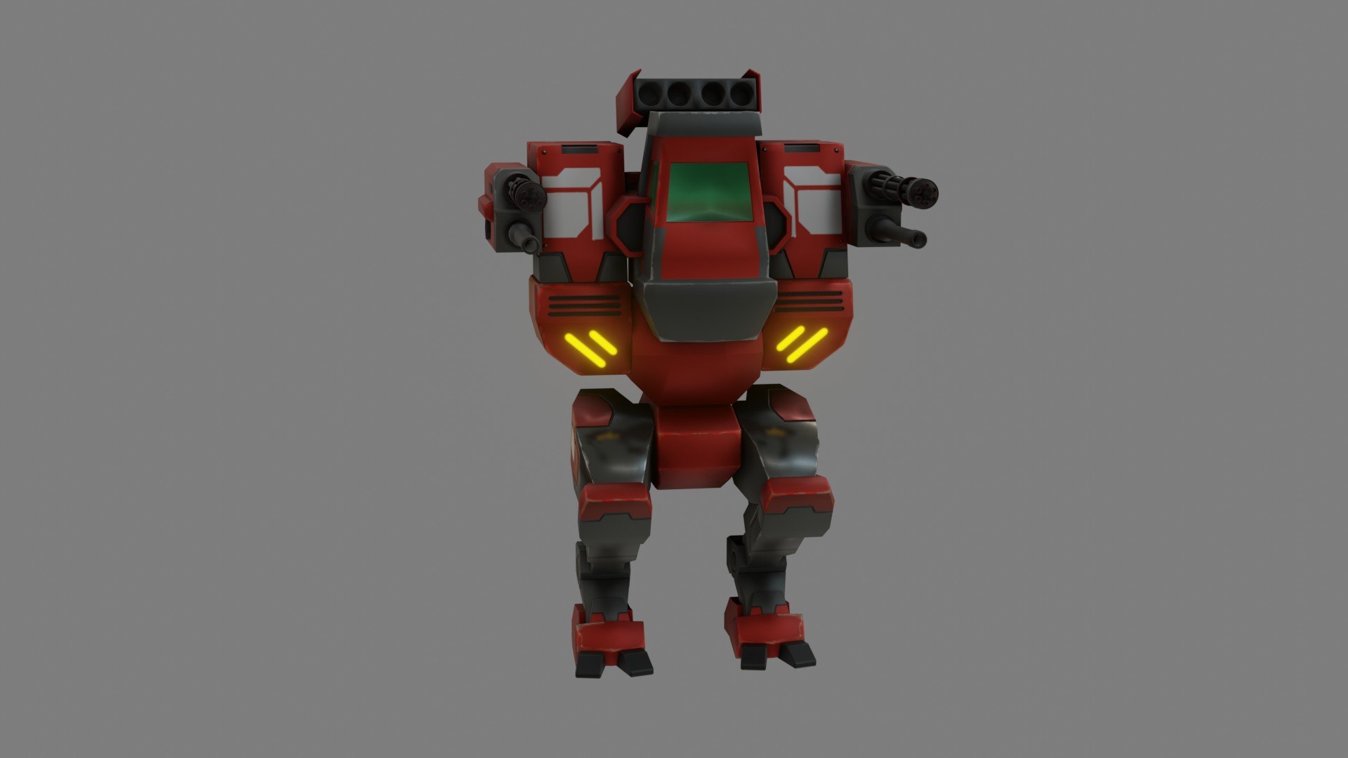 SF Light Weight Mech - Low Poly - Game Ready - PBR 3D Model ...