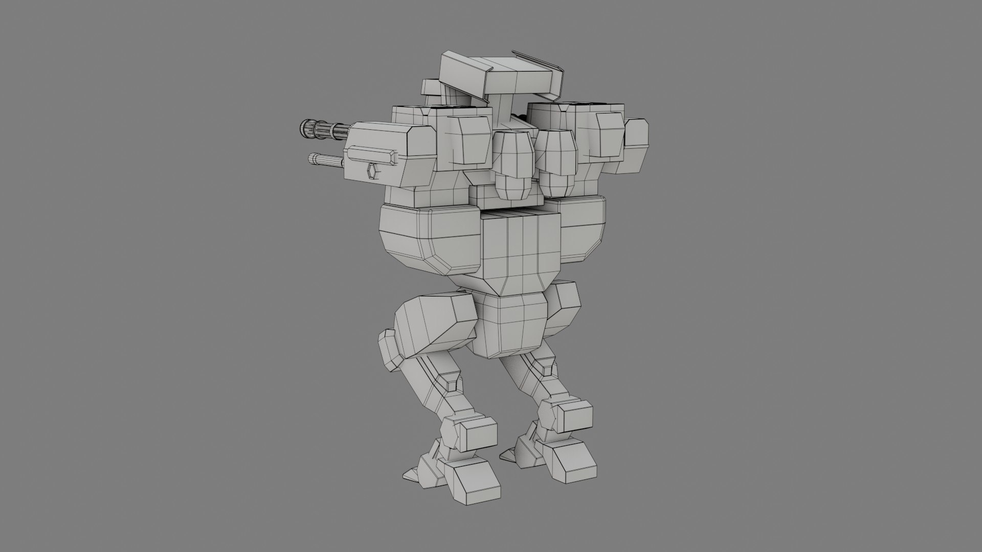 SF Light Weight Mech - Low Poly - Game Ready - PBR 3D Model ...