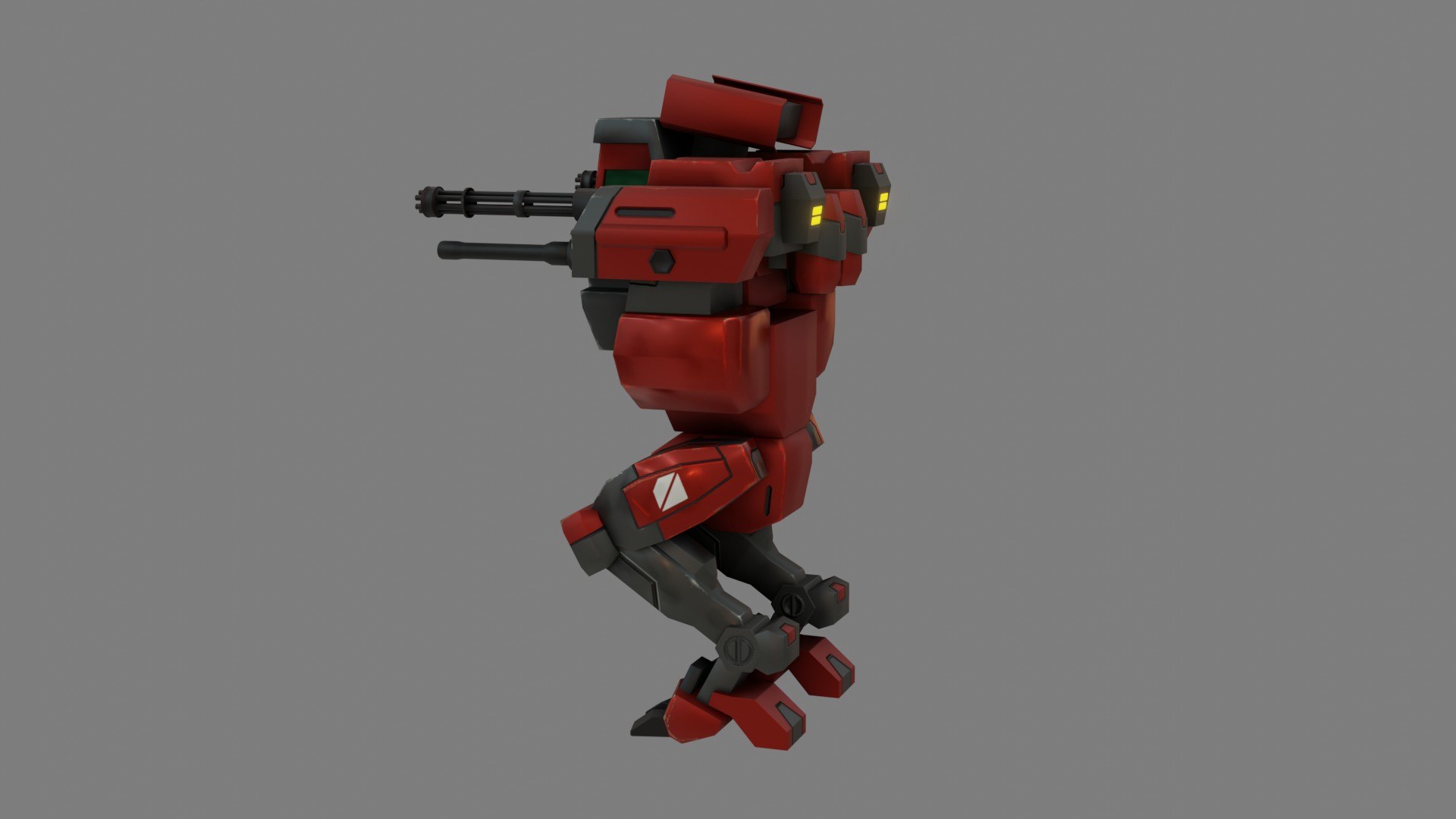 SF Light Weight Mech - Low Poly - Game Ready - PBR 3D Model ...