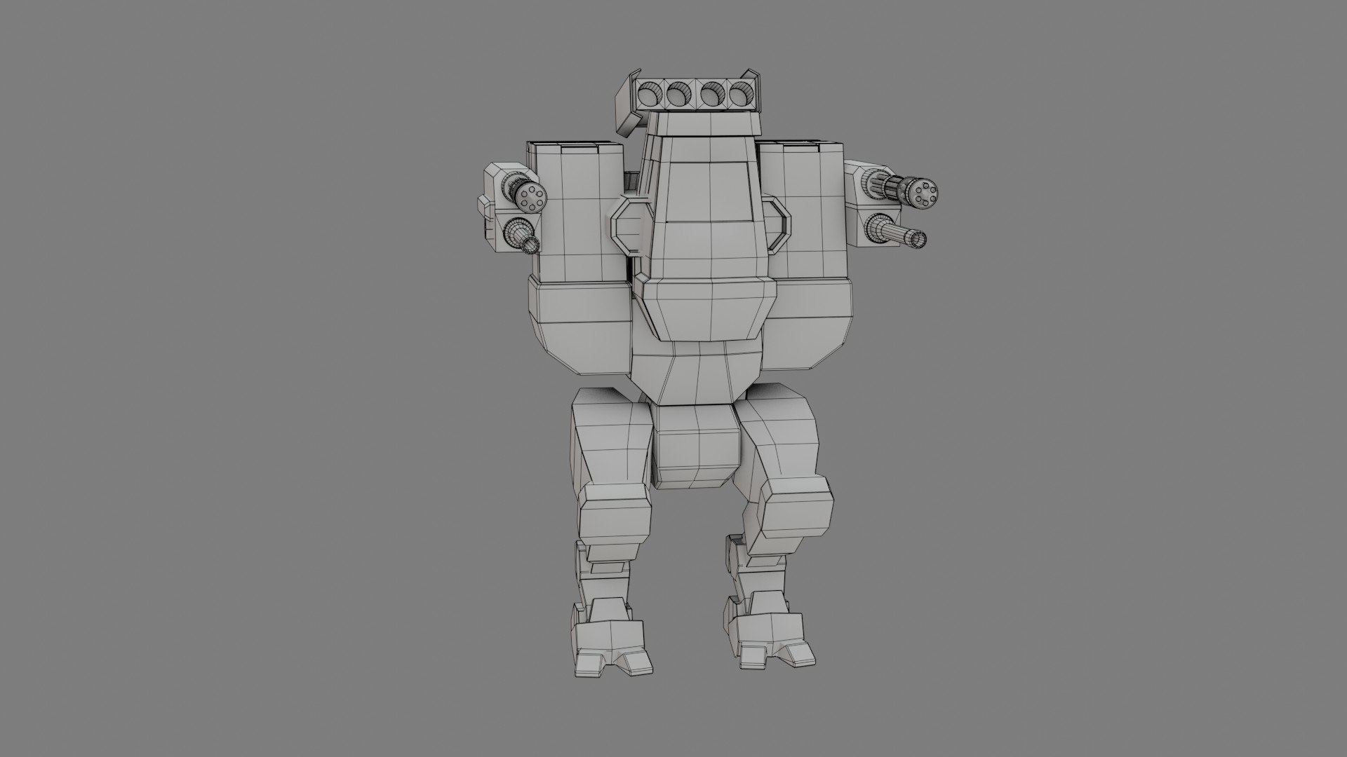 SF Light Weight Mech - Low Poly - Game Ready - PBR 3D Model ...