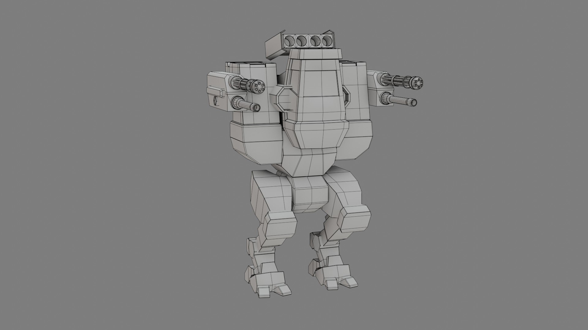 SF Light Weight Mech - Low Poly - Game Ready - PBR 3D Model ...