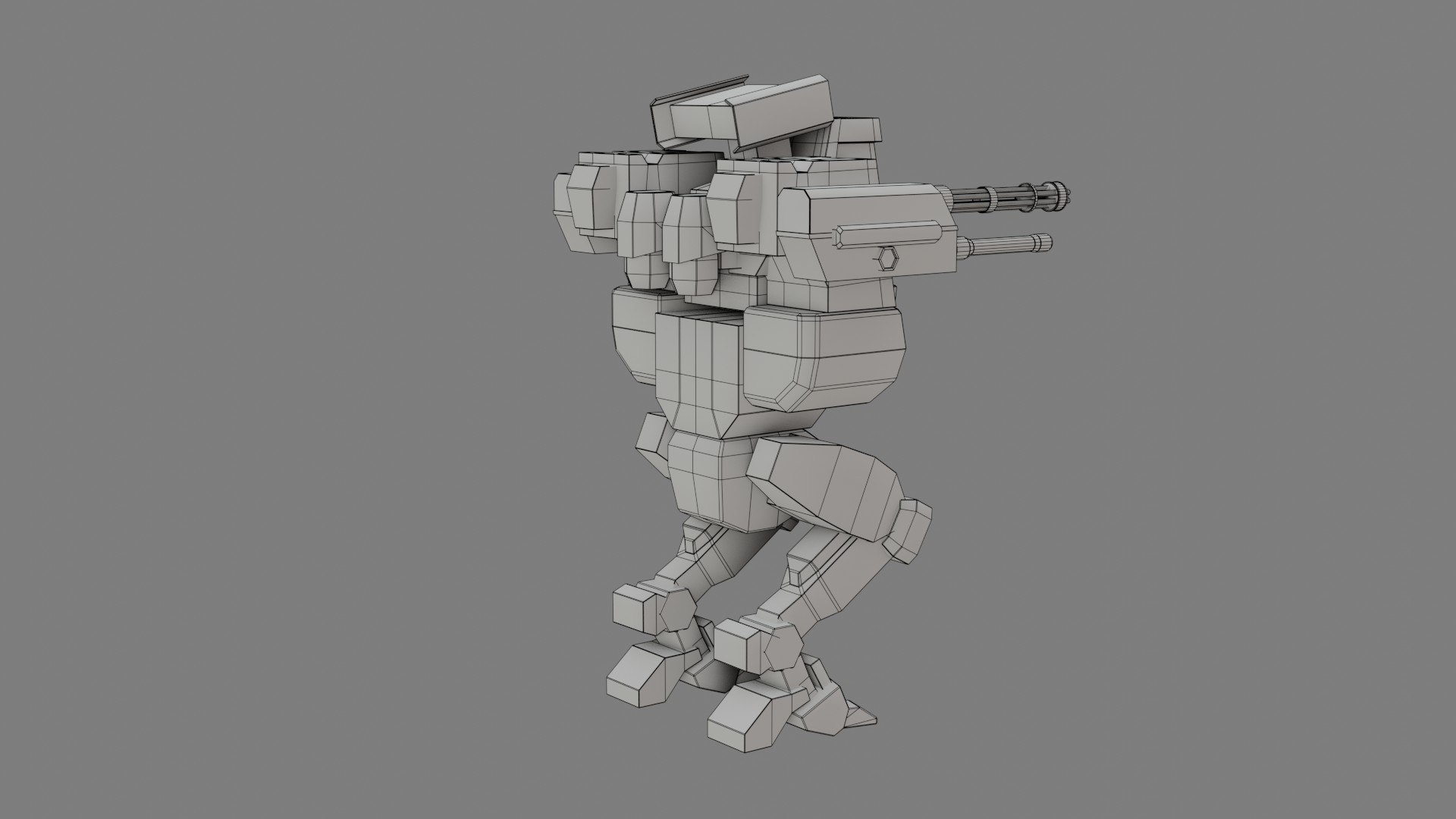 SF Light Weight Mech - Low Poly - Game Ready - PBR 3D Model ...