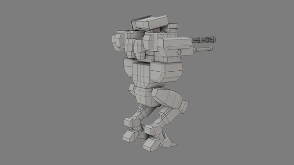 SF Light Weight Mech - Low Poly - Game Ready - PBR 3D model ...
