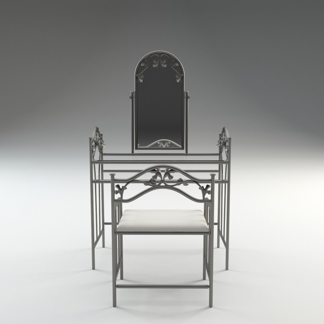 3d Model Vanity Set Stool