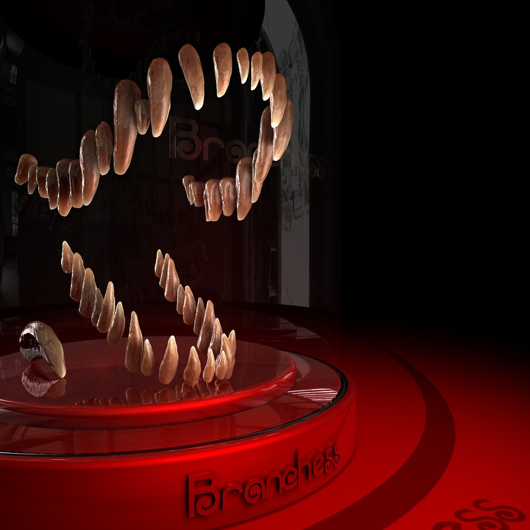 3d teeth dinosaur claw model