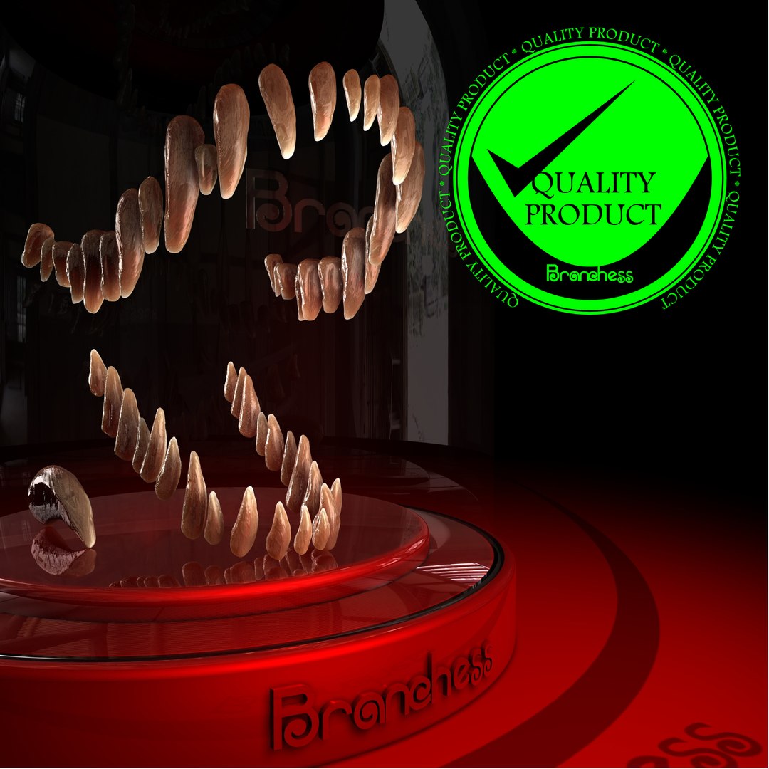3d teeth dinosaur claw model