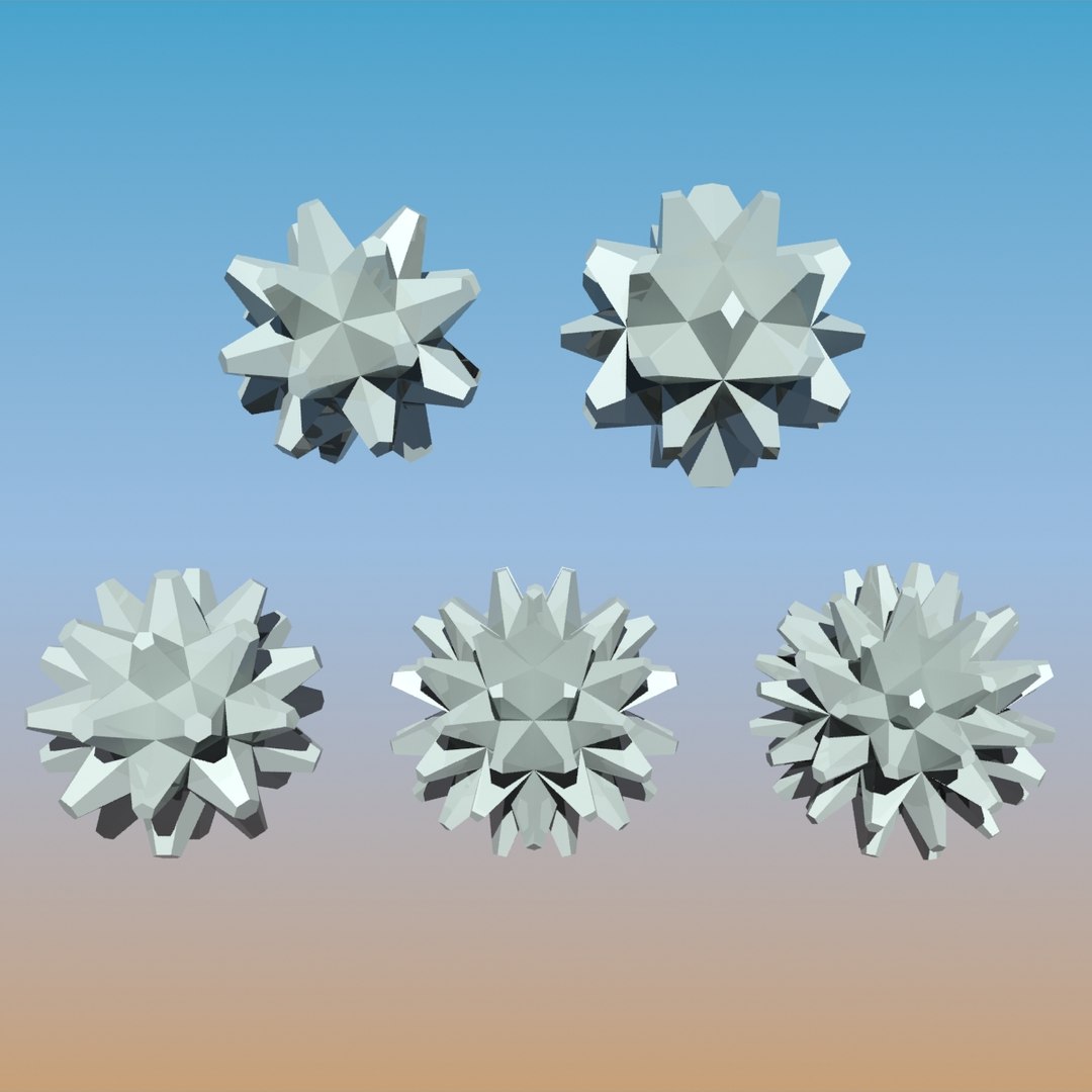 geometric shape pack 3d model