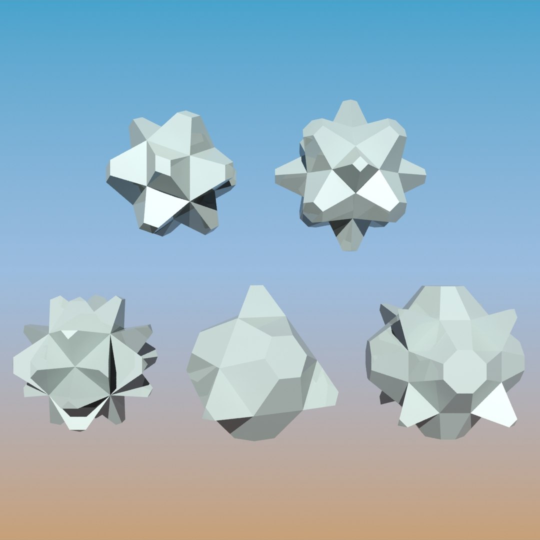 geometric shape pack 3d model