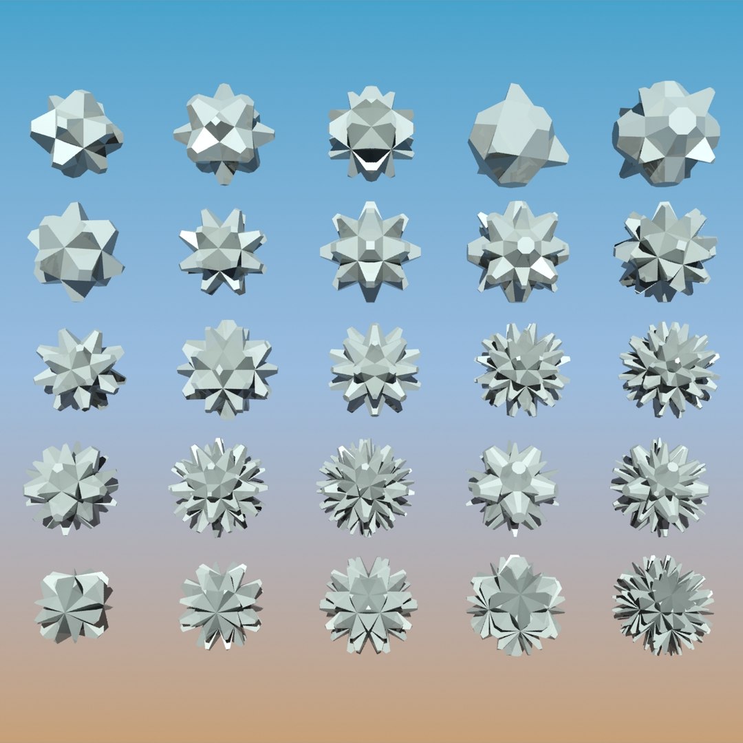 geometric shape pack 3d model