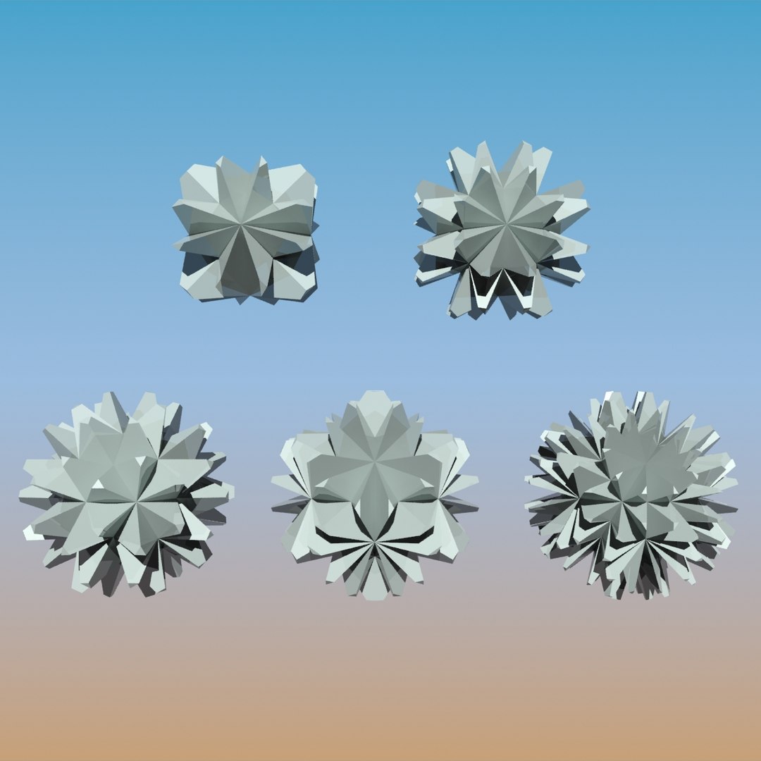 geometric shape pack 3d model