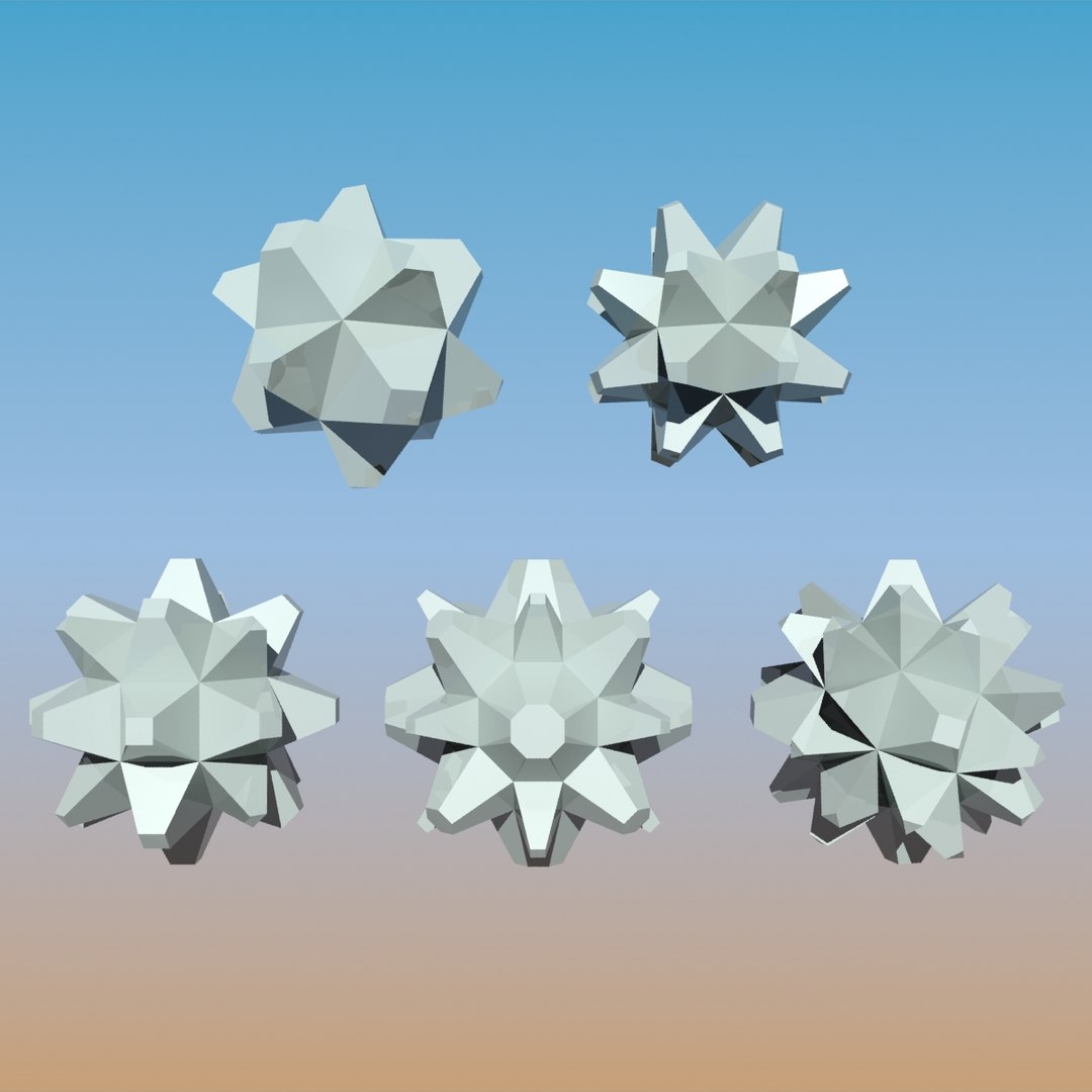 geometric shape pack 3d model