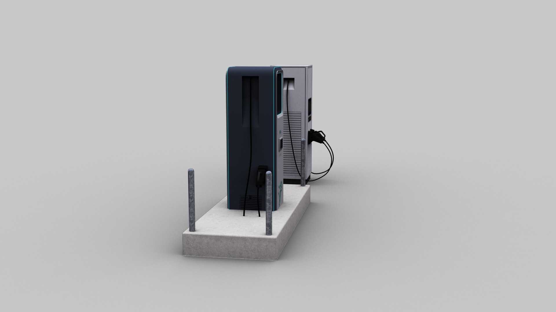 Electric Vehicle Chargers Pack 3 3D - TurboSquid 2119621