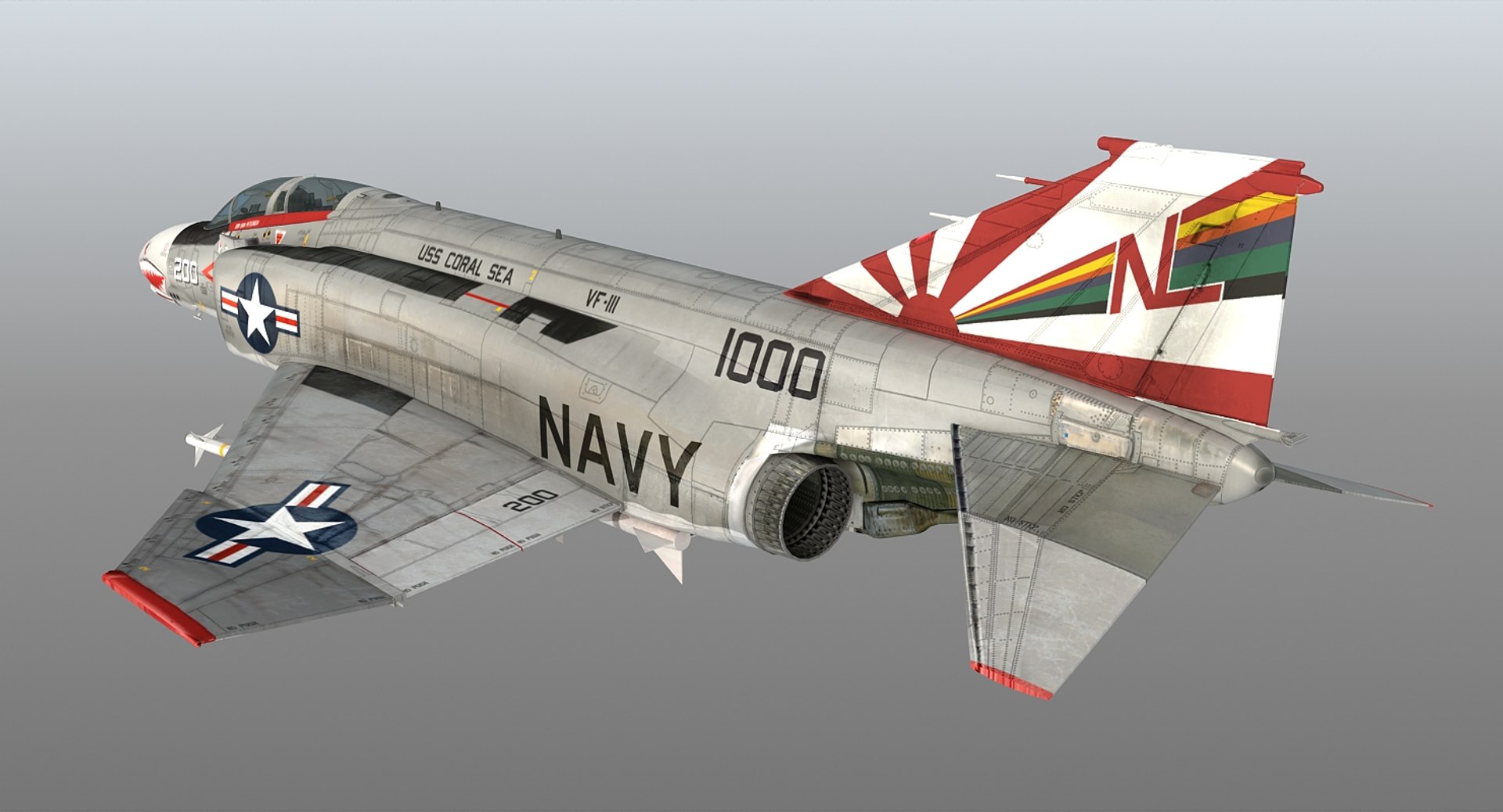 F4 BN Phantom II Sundowners VF-111 3D Model - TurboSquid 1780177