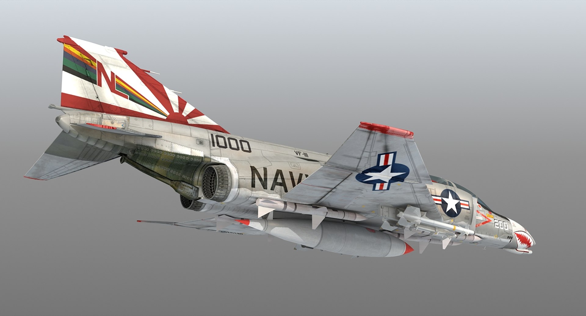 F4 BN Phantom II Sundowners VF-111 3D Model - TurboSquid 1780177