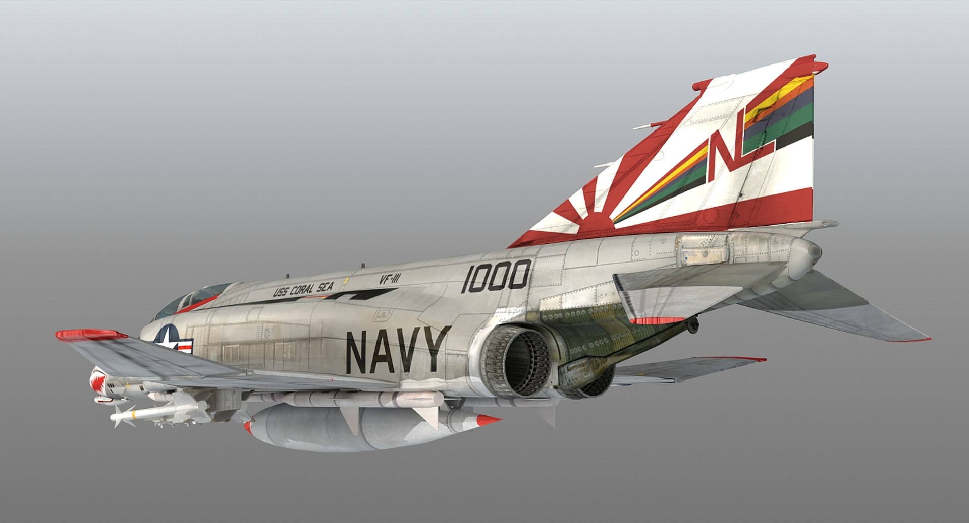 F4 BN Phantom II Sundowners VF-111 3D Model - TurboSquid 1780177