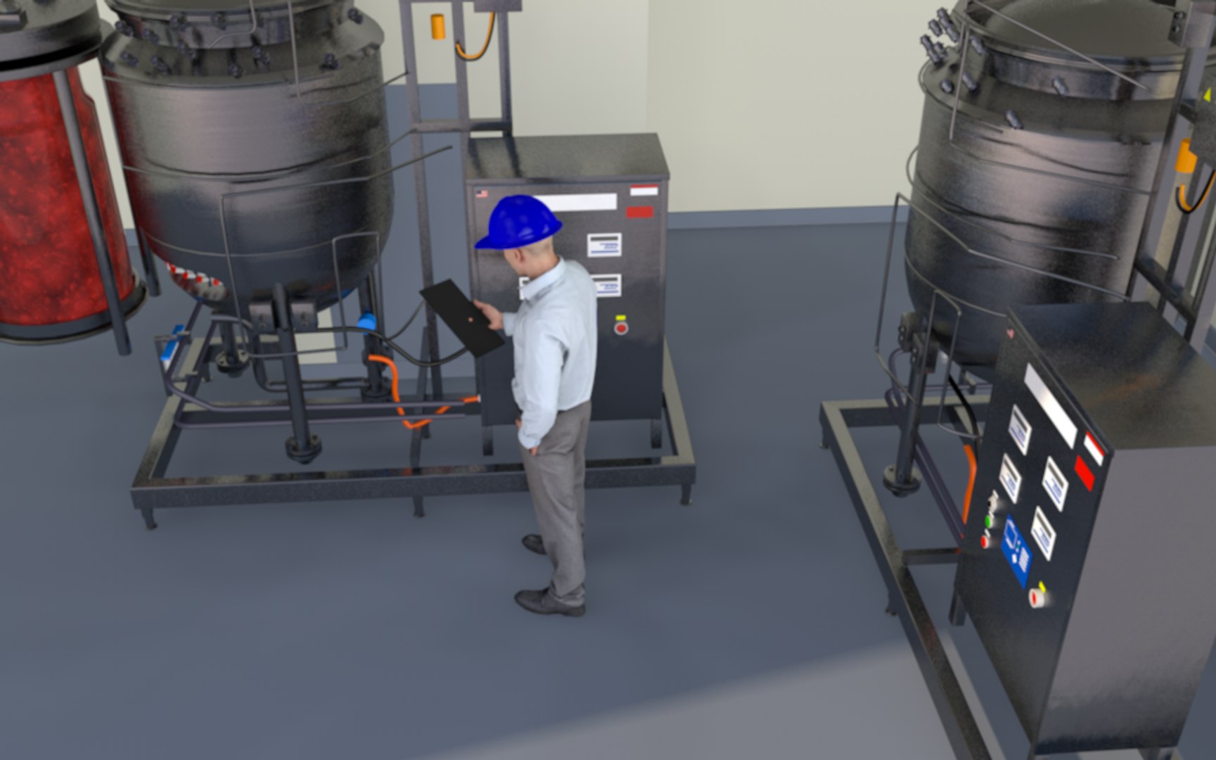 3d model bioreactor scientist lab