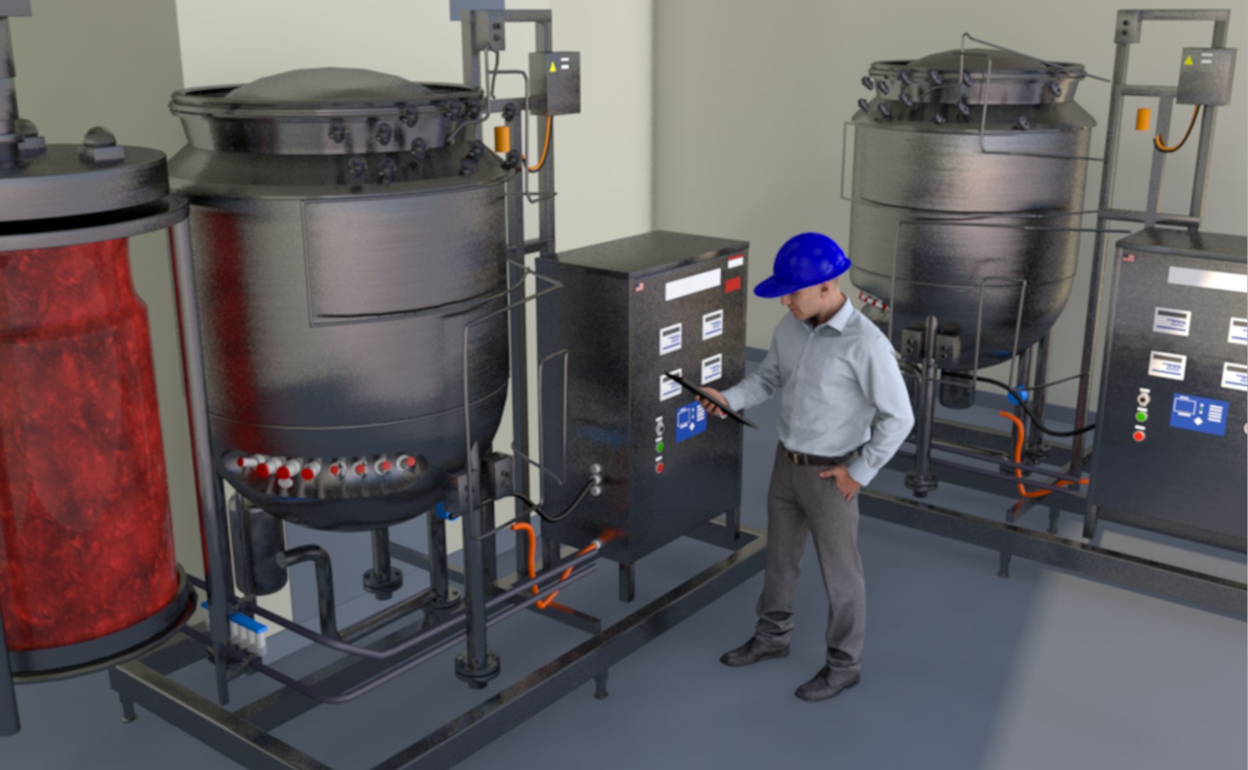 3d model bioreactor scientist lab