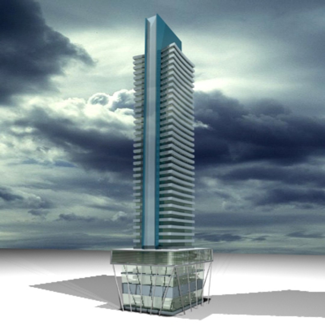 3d model of skyscraper