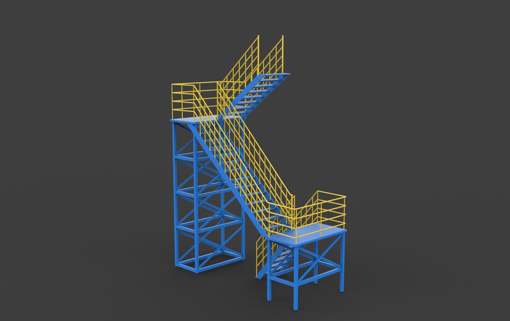 3D Industrial Stairs 3D Model - TurboSquid 2461790