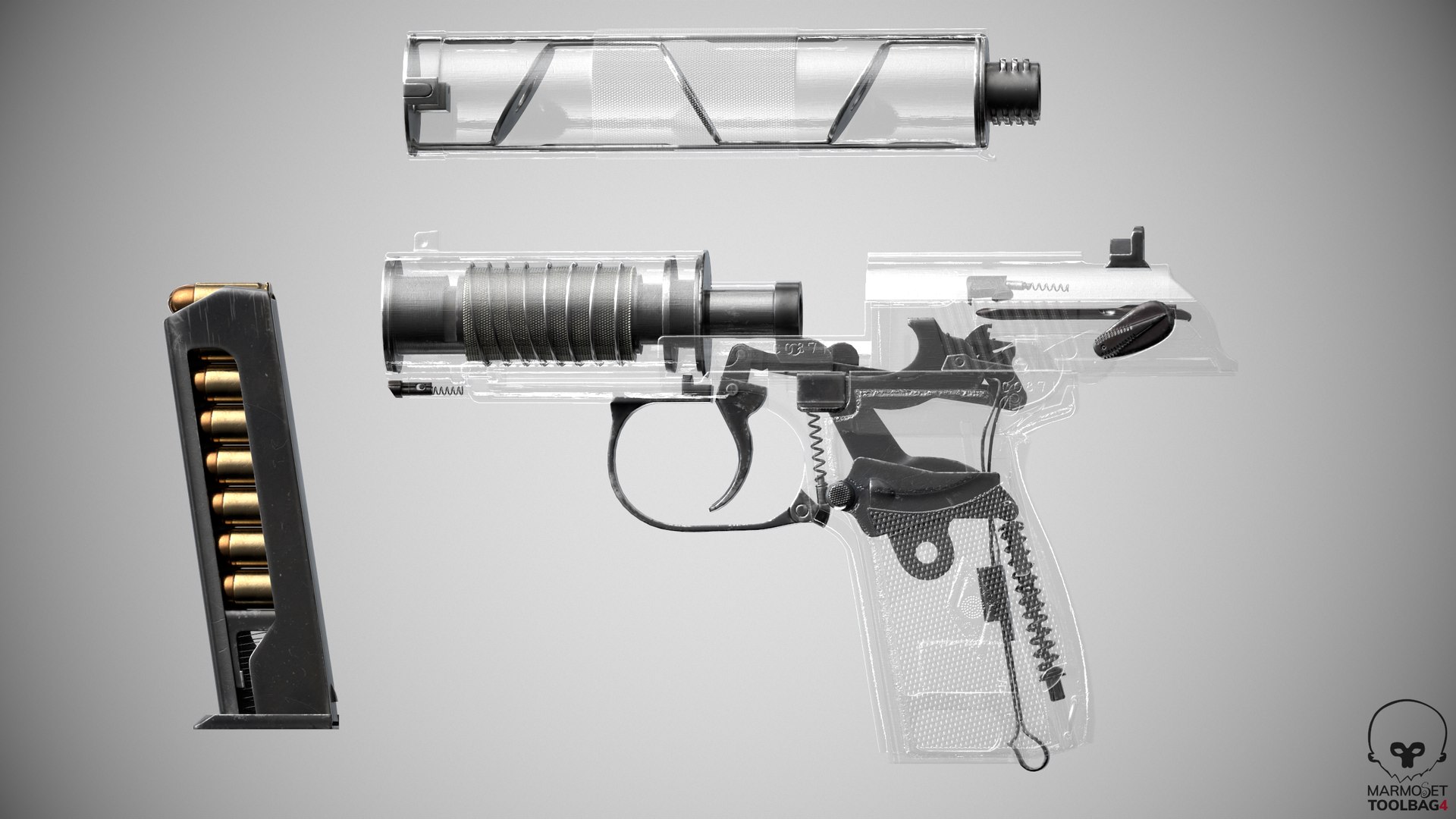 3D Makarov PB Pistol - TurboSquid 1983178