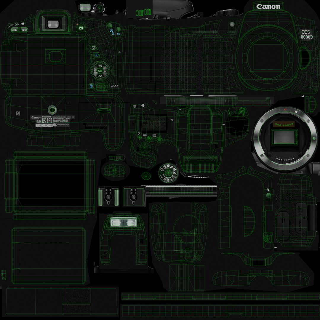 3d Canon Eos 8000d