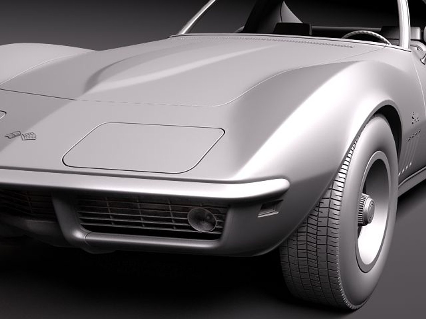 chevrolet corvette c3 1969 3d model