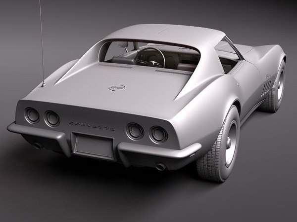 chevrolet corvette c3 1969 3d model