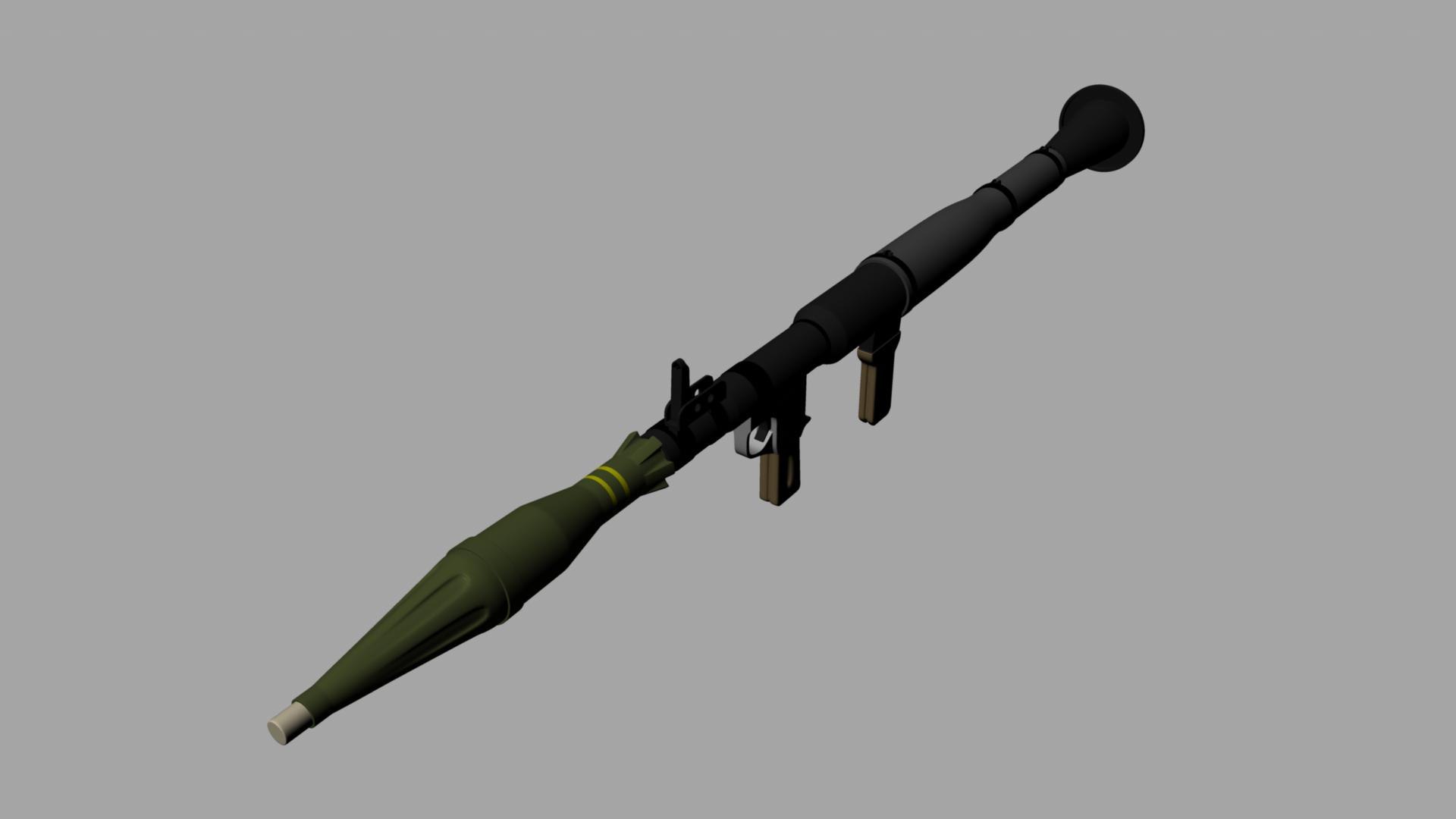 Rpg-7 Rocket Launcher 3d Model