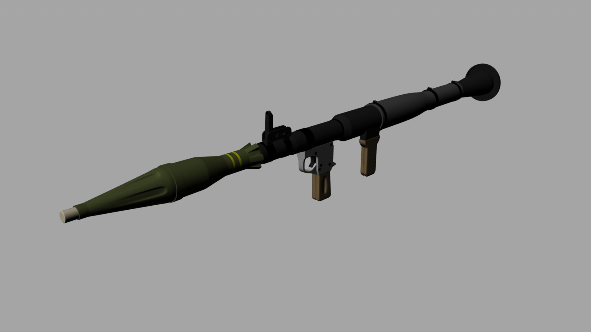 Rpg-7 Rocket Launcher 3d Model