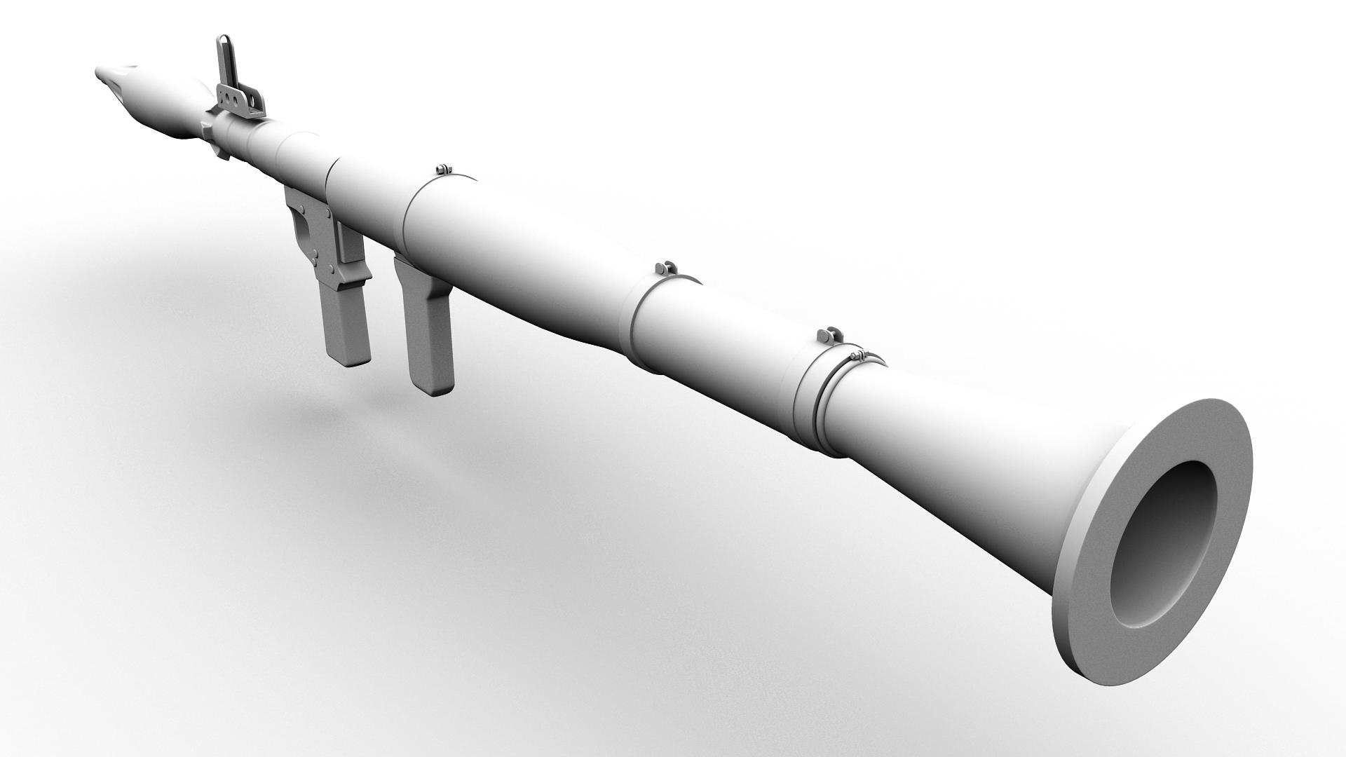 Rpg-7 Rocket Launcher 3d Model