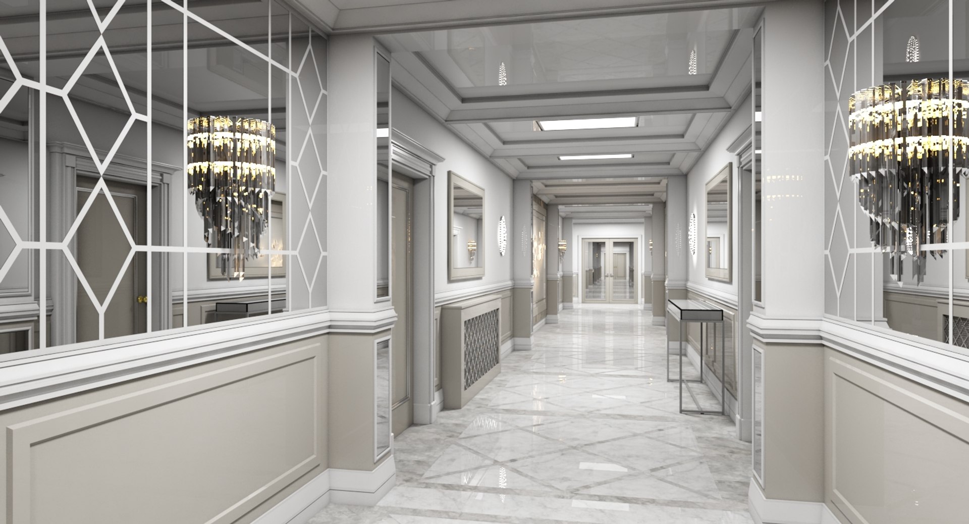 3D Model Corridor Interior 2 - TurboSquid 1252694