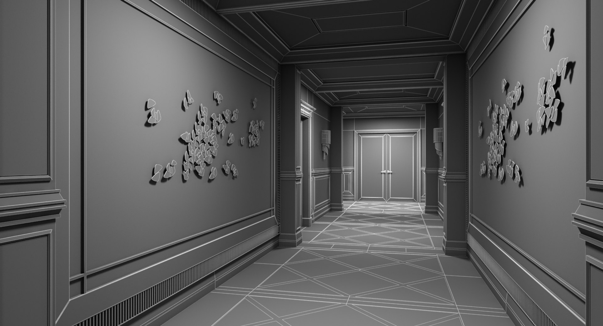 3D Model Corridor Interior 2 - TurboSquid 1252694