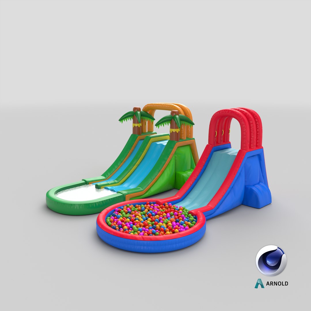 3D Two Inflatables Slides Model - TurboSquid 1923383