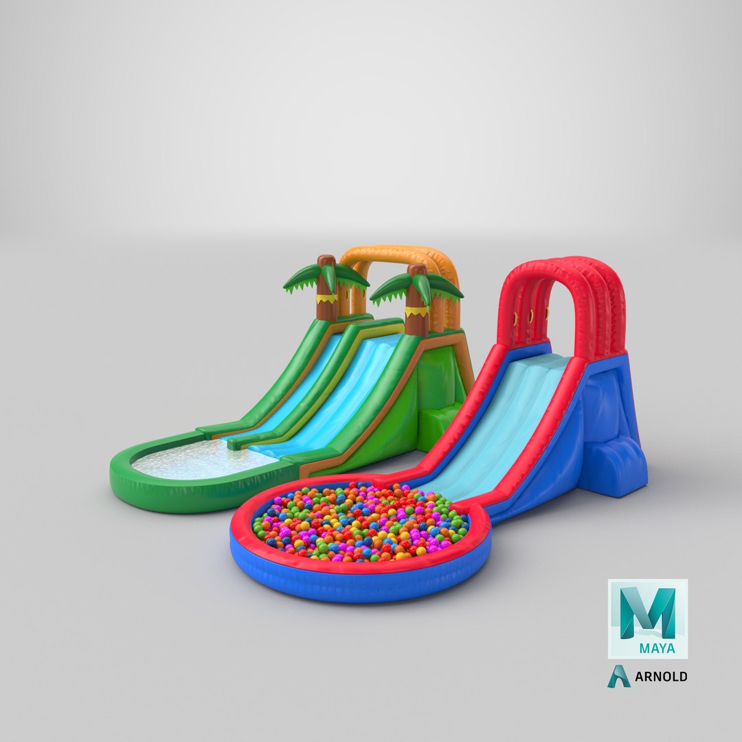 3D Two Inflatables Slides Model - TurboSquid 1923383