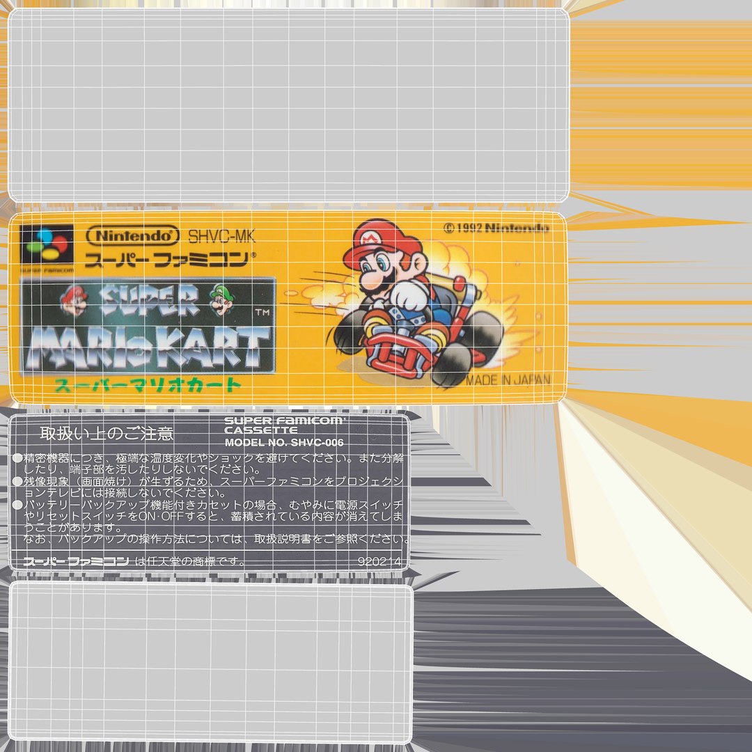 3D model Realistic Mario Kart Super NES Japan Cartridge 8K - TurboSquid ...