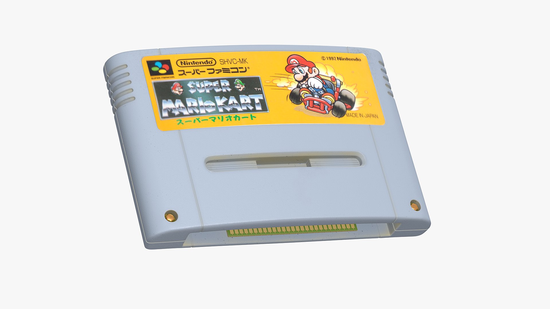 3D Model Realistic Mario Kart Super NES Japan Cartridge 8K - TurboSquid ...