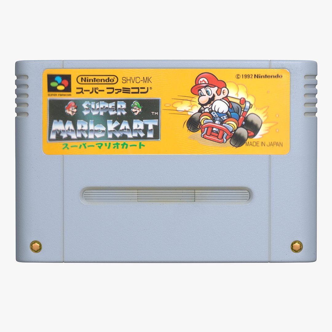 3D model Realistic Mario Kart Super NES Japan Cartridge 8K - TurboSquid ...
