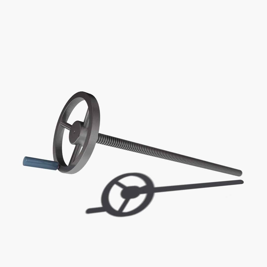 Threaded Crank 3d Model