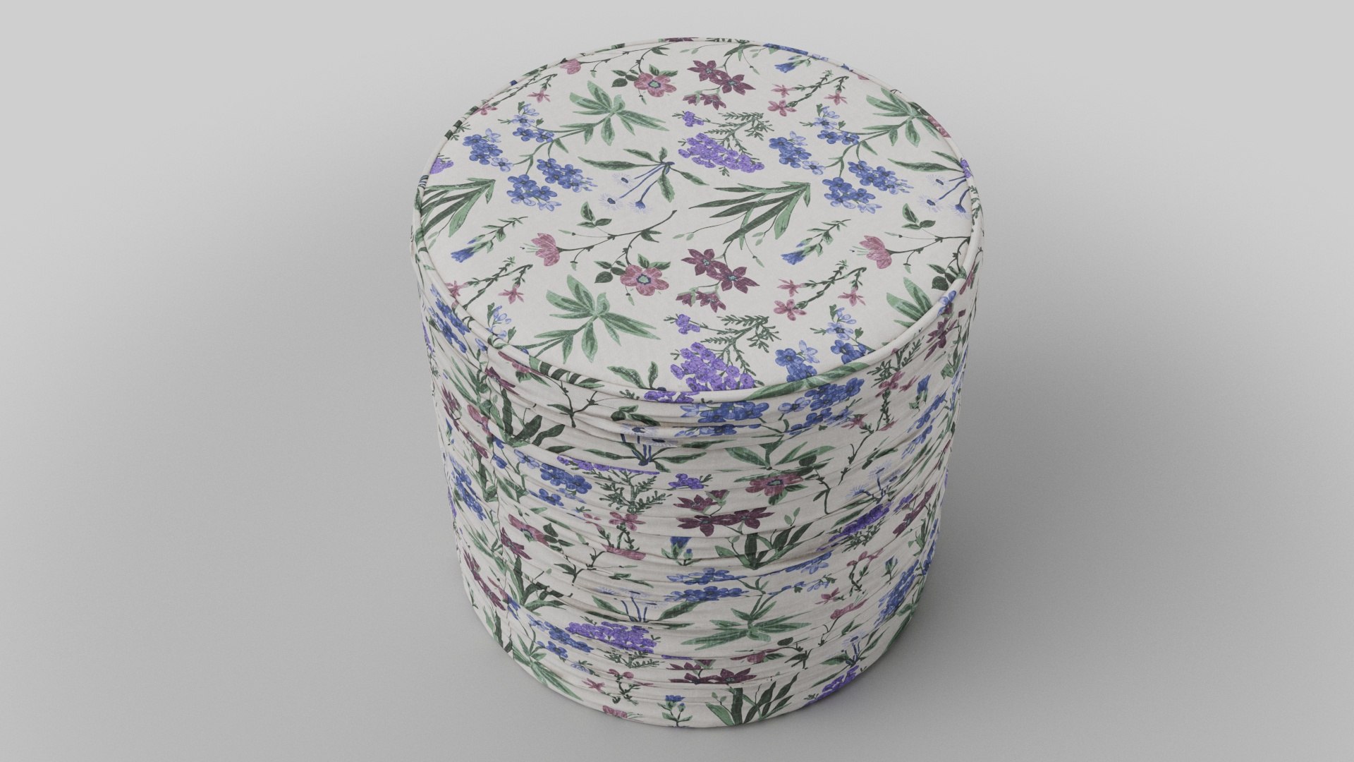 3D Round Pouf Pleated Model - TurboSquid 2320704