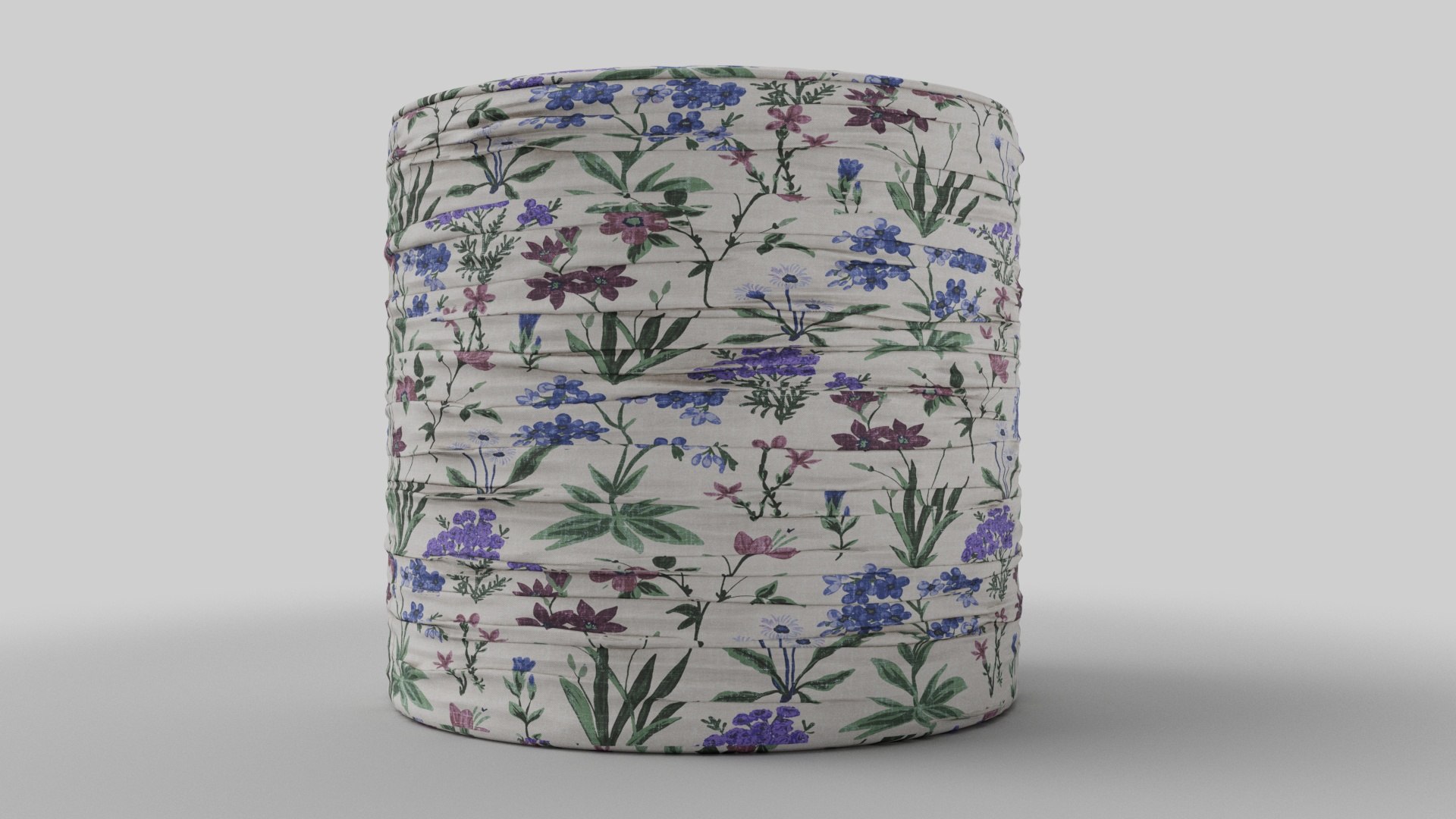3D Round Pouf Pleated Model - TurboSquid 2320704