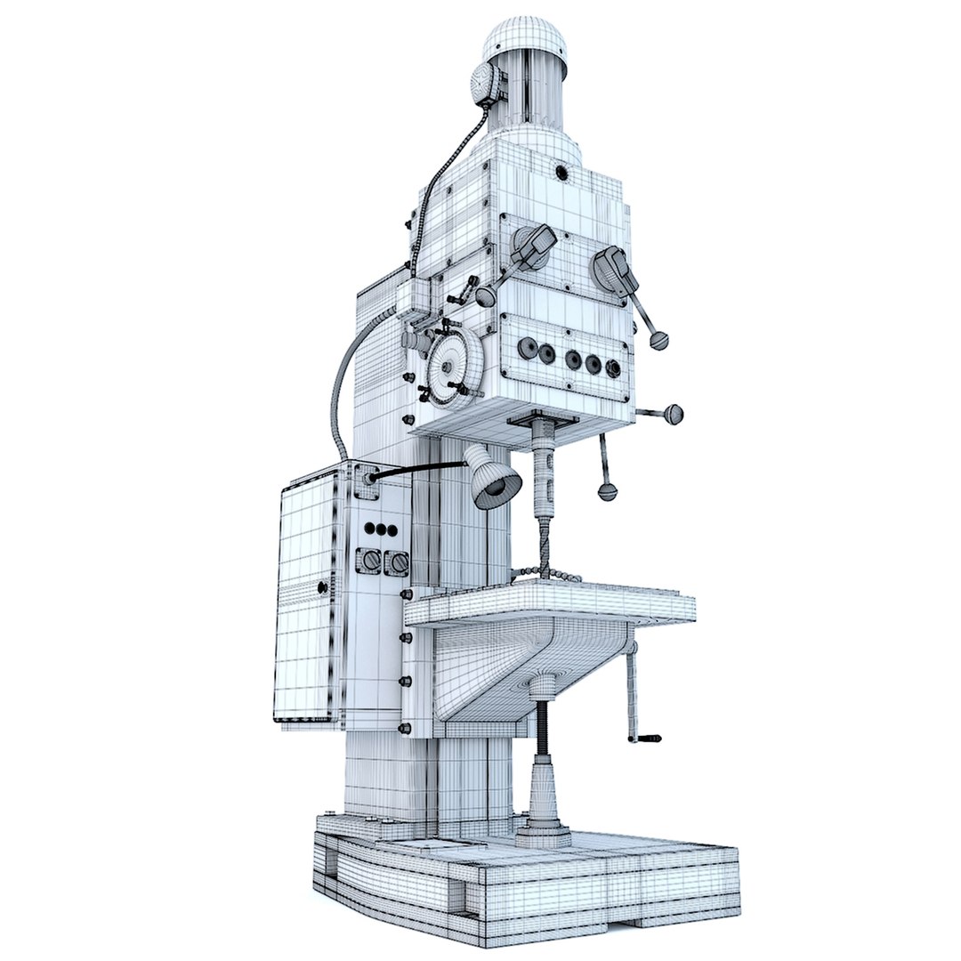 2N150 Drill Vertical Press - Industrial Machine Tool 3D Model ...