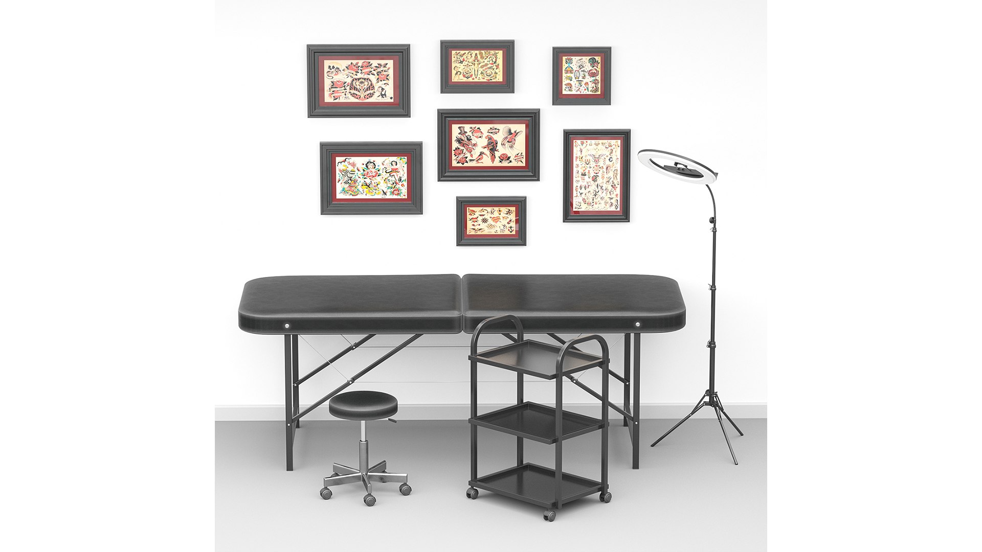 Tattoo Furniture 3D Model - TurboSquid 2002593